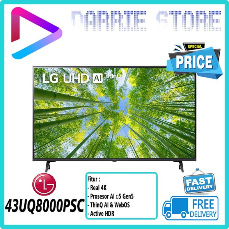 Jual LG TV 43UQ8000PSC 43 inch Smart TV 4K UHD 43UQ80 43UQ8000 | Shopee ...