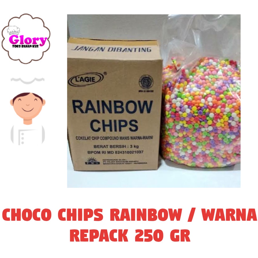 Jual choco chips lagie warna rainbow 250gr | Shopee Indonesia