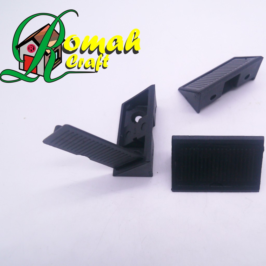 Jual Siku konektor sudut 43mm/Corner connector CF103 Yane Black PVC ...