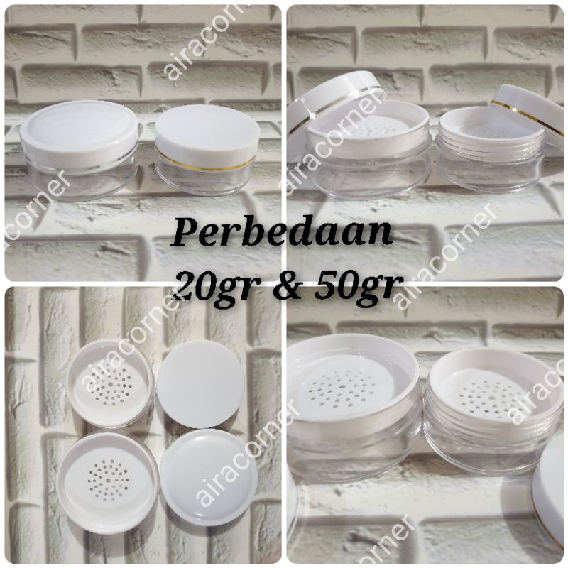Jual Jar Pot Bedak Loose Powder 20gr 50gr | Shopee Indonesia
