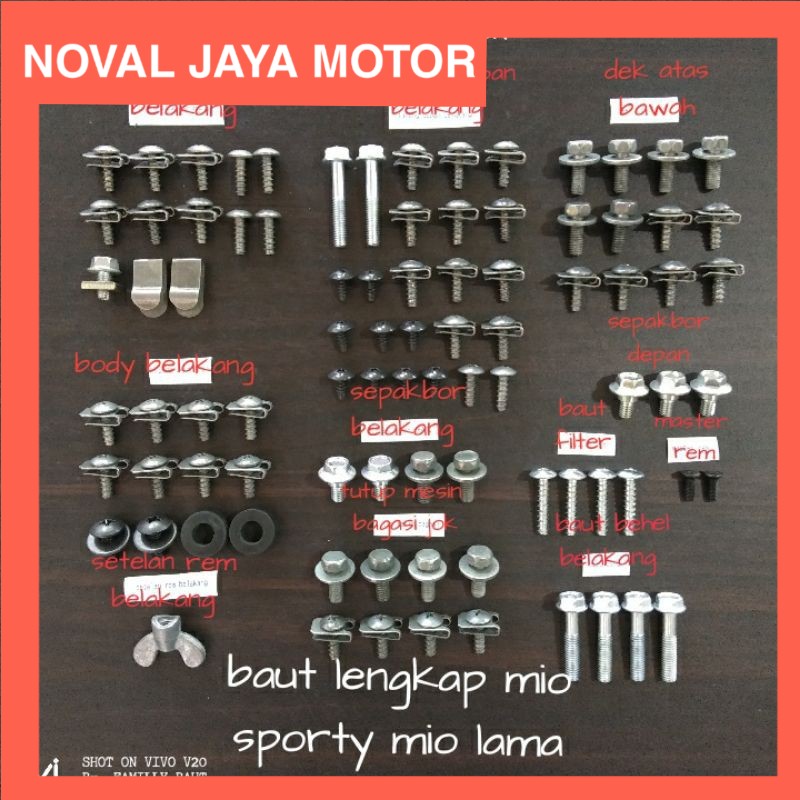 Jual Baut lengkap full set mio sporty dan mio lama 5TL | Shopee Indonesia