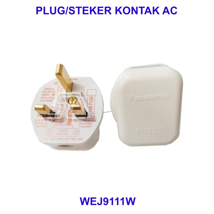 Jual Panasonic Steker/Plug untuk Stop kontak AC WEJ9111W | Shopee Indonesia