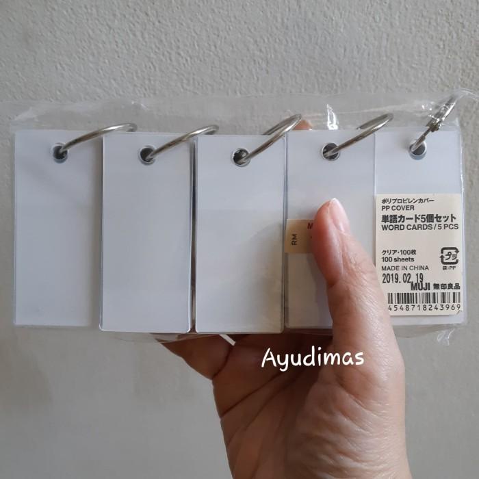 Jual MUJI - PP Cover Word Cards - Key Ring Memo Block - Flashcard ...