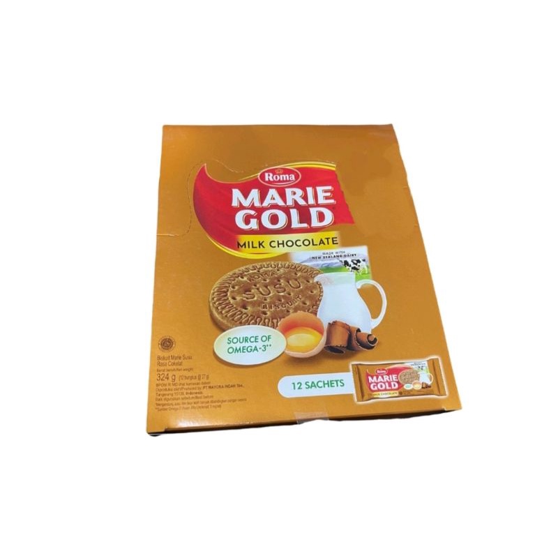 Jual Roma Marie Gold Sachet 1 Box isi 12 / Marie gold coklat | Shopee ...