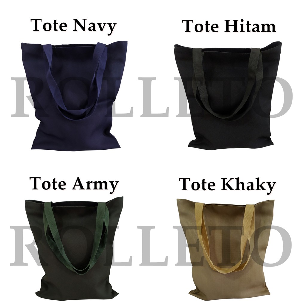 Jual Tote Bag Kanvas Polos Dalam Pakai Furing | Shopee Indonesia
