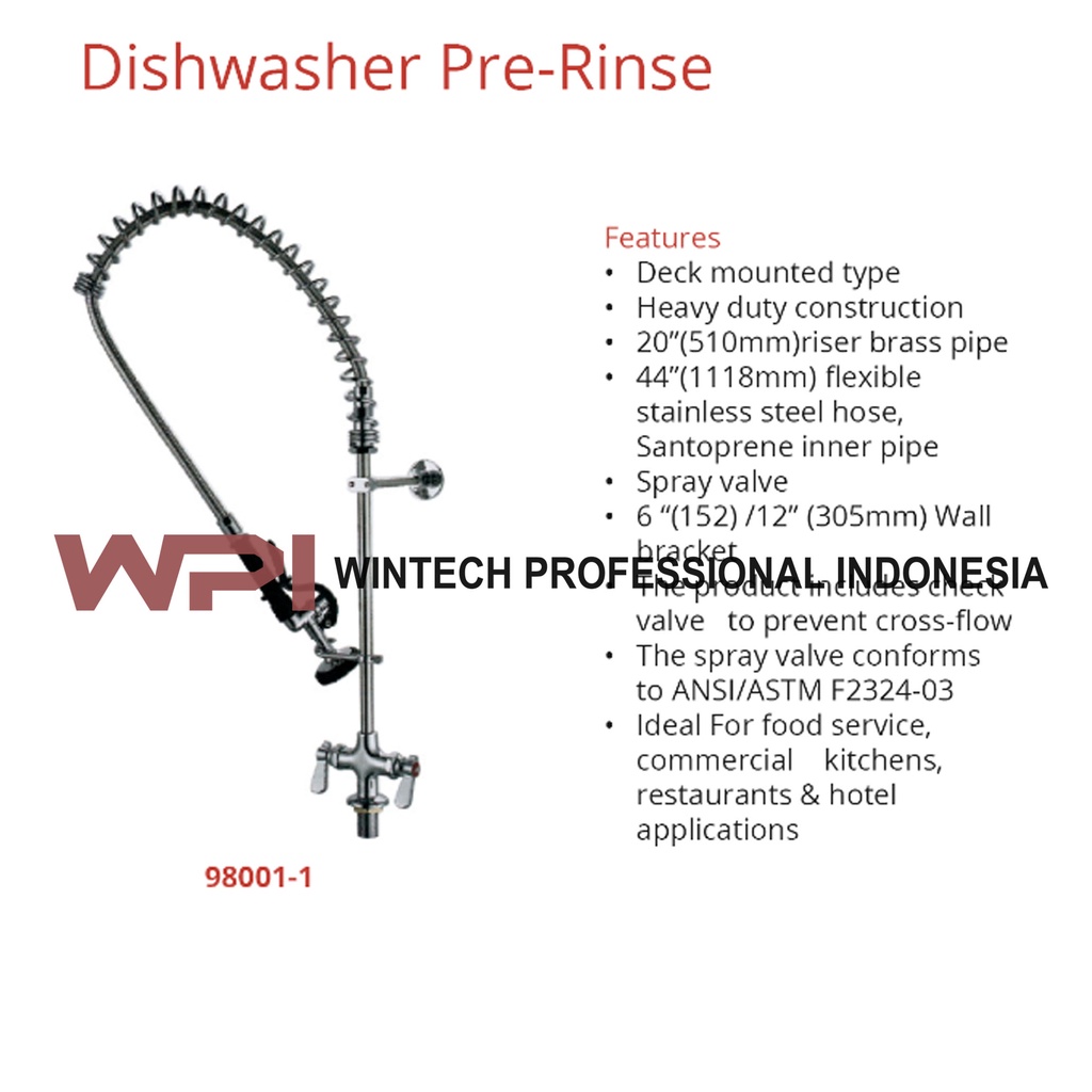 Jual Getra 98001-1 Dishwasher Pre Rinse - Kran Pencuci Piring Pre Rinse ...