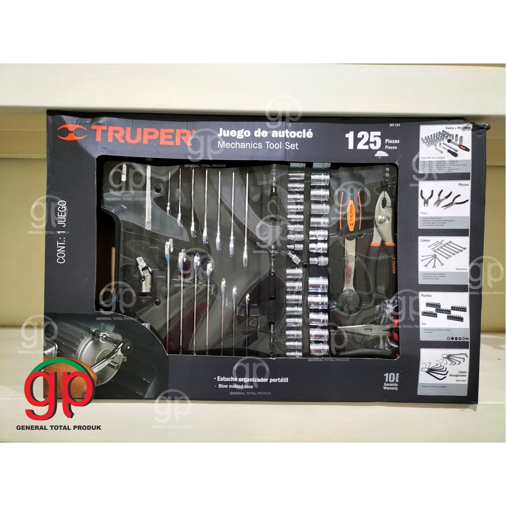 Jual Mechanics Tool Kit Set Truper / Kunci Set TruperSET-124 | Shopee ...