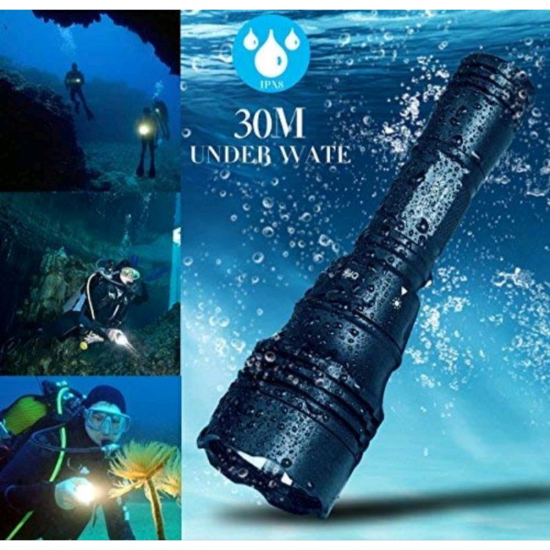 Jual Paket Senter Selam swat Police xzt 8760 T6 waterproof senter selam air laut berkulitas ...