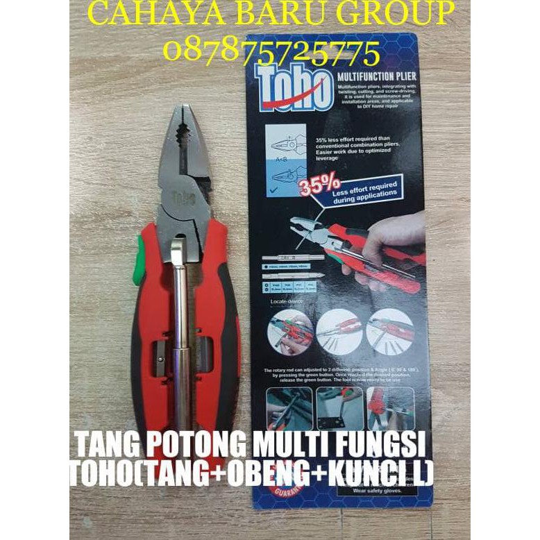 Jual TANG MULTI FUNGSI TOHO 3IN1 (TANG+OBENG+KUNCI L) | Shopee Indonesia
