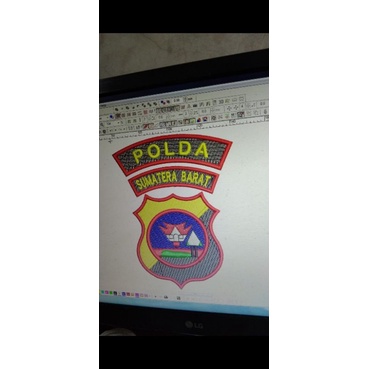 Jual custom logo Polda border standar atau bordir timbul | Shopee Indonesia