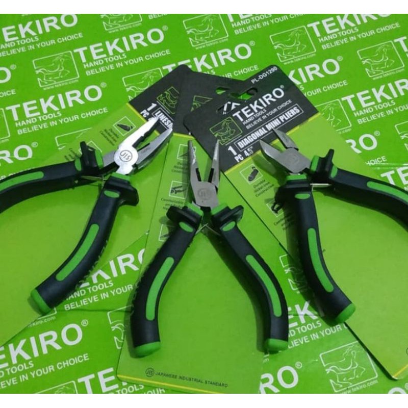 Jual Tekiro tang kombinasi tang lancip tang potong set 4,5" - tang tekiro set 3pcs mini 4,5 ...