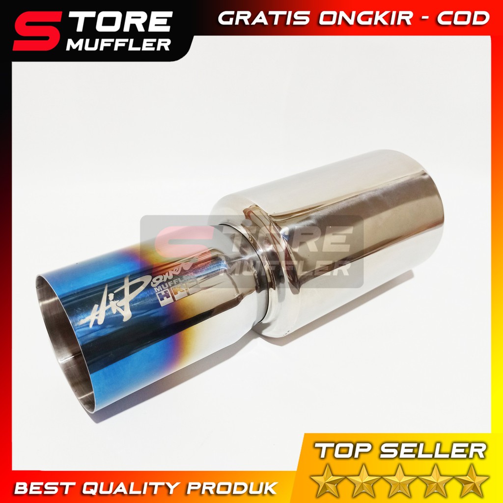 Jual [Stock Ready] Muffler Knalpot Racing Titanium Blue HKS | Shopee Indonesia