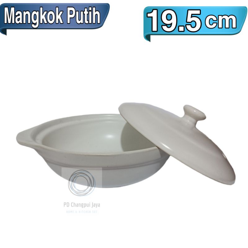 Jual Claypot Keramik Sapo Masak 750 Ml - Mangkok Sapo Ceper KS 11 Putih ...