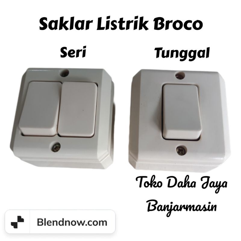 Jual saklar listrik broco tunggal dan seri | Shopee Indonesia