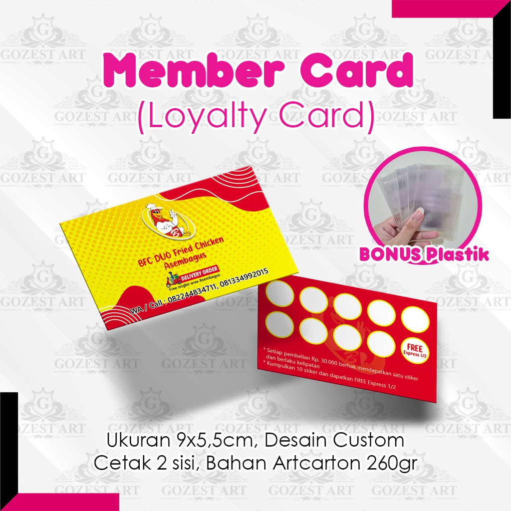 Jual Kartu Member Card kartu langganan | Shopee Indonesia