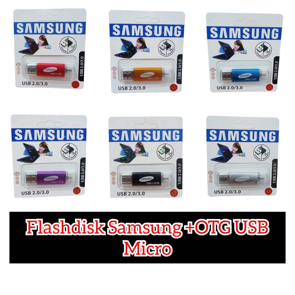 Jual flashdisk otg 32gb + usb samsung 2gb 4gb 8gb 16gb 32gb 64gb ...
