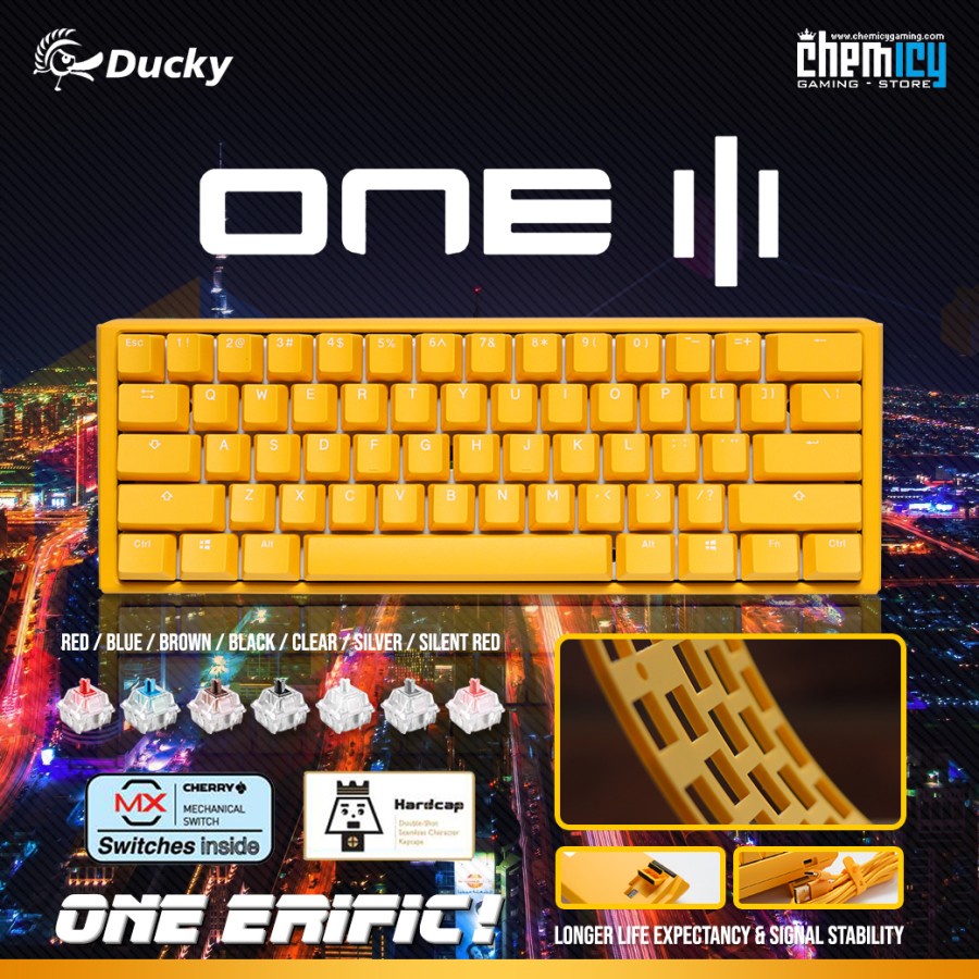 Jual Ducky One 3 Mini Yellow 60% Hotswap RGB Mechanical Gaming Keyboard ...
