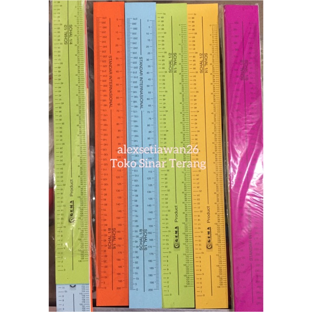 Jual Penggaris Kertas Skala Pola/ Penggaris Skala / Penggaris Pola ...