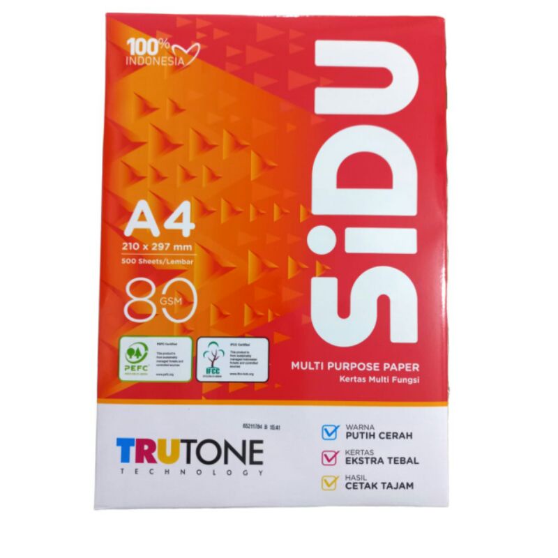 Jual Kertas HVS A4 SIDU 80 GSM | Shopee Indonesia