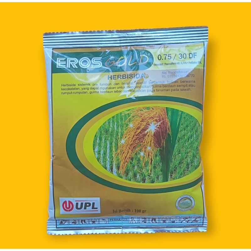 Jual EROS GOLD 100 gr HERBISIDA pirazosulfuron etil +pretilaklor ...