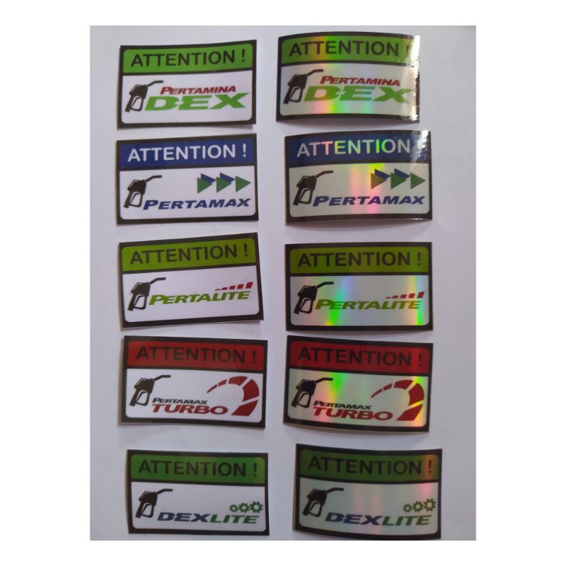 Jual Stiker/Sticker Attention Peringatan Pertamax, Pertalite, Pertamax ...