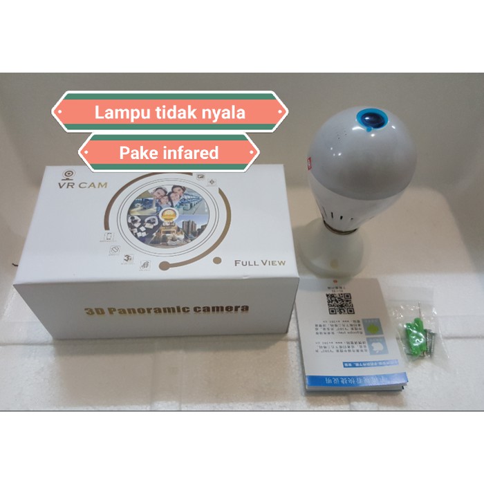 Jual Bulb Wireless IP Camera / Cctv Camera Model Lampu Bohlam Infrared ...