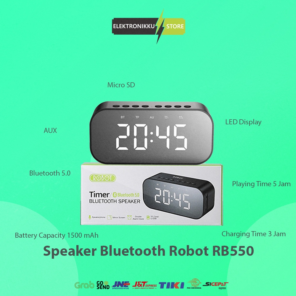 Jual Speaker Robot RB550 Bluetooth 5.0 Portable Mini Support Micro SD & USB | Shopee Indonesia