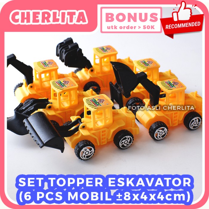 Jual Topper Kue Ulang Tahun Mobil Eskavator Hiasan Birthday Cake Ultah ...