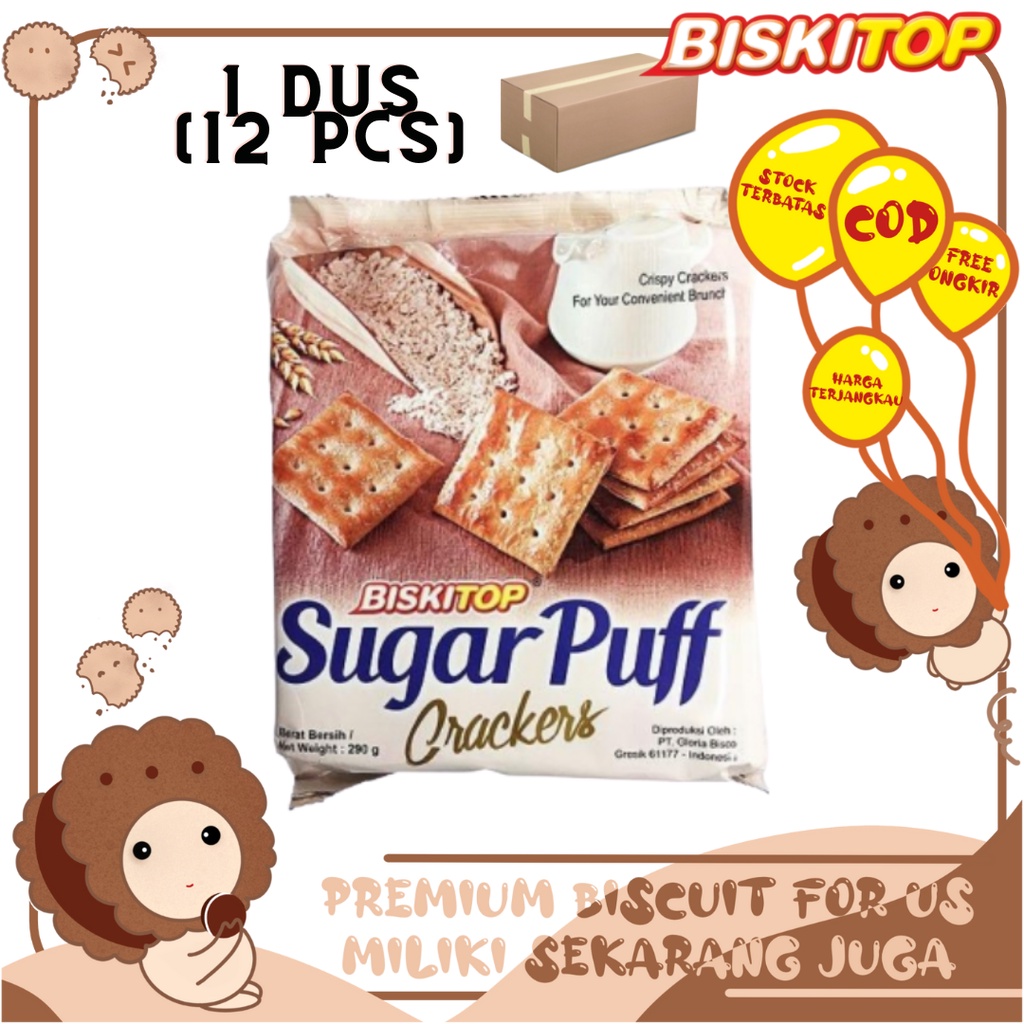 Jual BISKITOP - SUGAR PUFF (1 Dus isi 12 Pcs) 3.5kg Biskuit Kue Kering ...