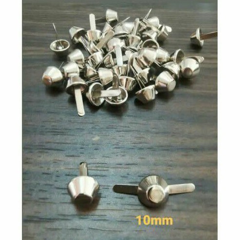 Jual spike topong ember / topong kaki tas 10mm nikel /120pcs | Shopee ...
