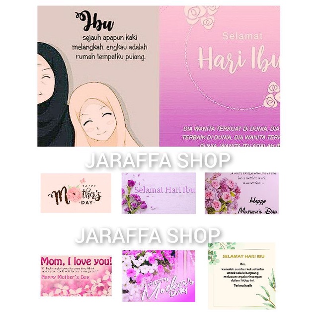 Jual JRA STICKER STIKER HARI IBU KARTU UCAPAN HARI IBU SELAMAT HARI IBU ...