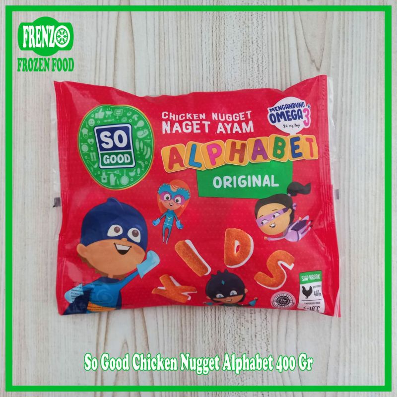 Jual So Good Chicken Nugget Alphabet 400 Gr | Shopee Indonesia