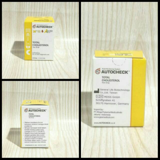 Jual STRIP CEK KOLESTEROL / KOLESTROL / AUTOCHECK CHOLESTEROL STRIP ...