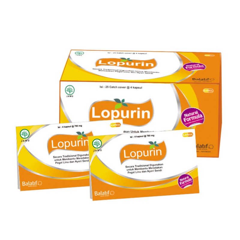 Jual OBAT PEGEL LINU DAN NYERI SENDI LOPURIN KAPSUL CC 25/4 | Shopee ...