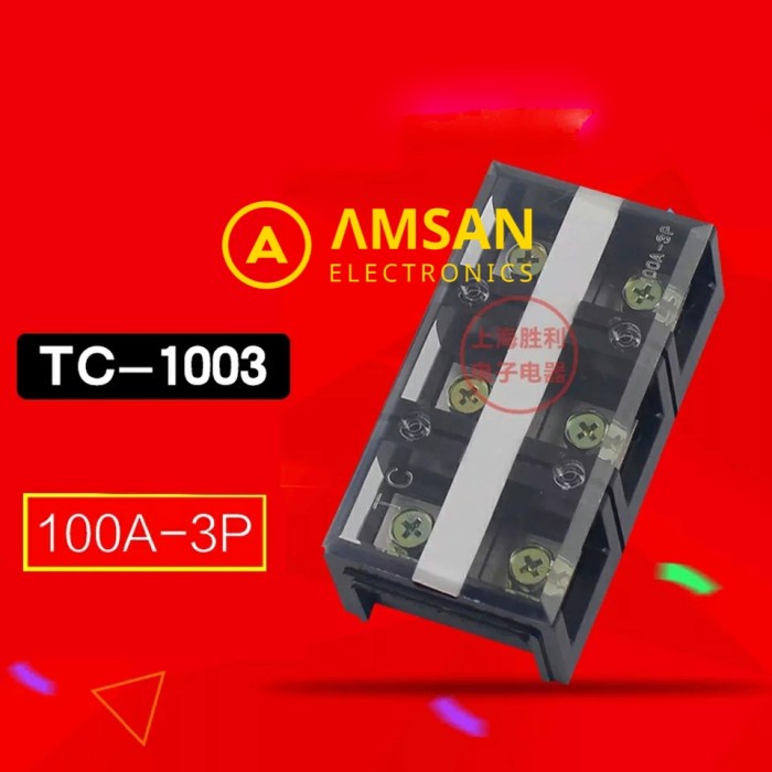 Jual Terminal Block TC 1003 blok 100A 3P 3 Pole TC1003 | Shopee Indonesia