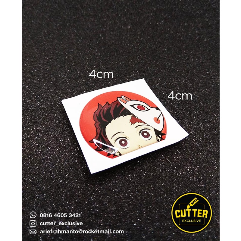Jual emblem sticker resin TANJIRO DEMON SLAYER peek | Shopee Indonesia