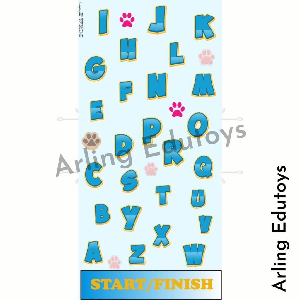 Jual Karpet Engklek Hopscotch Huruf Motorik Alfabet Anak Mainan Huruf ...