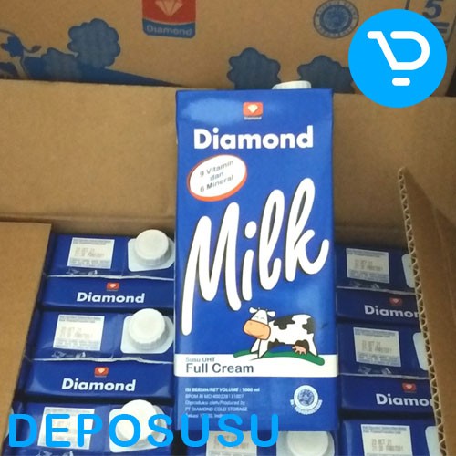 Jual Susu UHT DIAMOND CARTON isi 12x 1 Liter | Shopee Indonesia