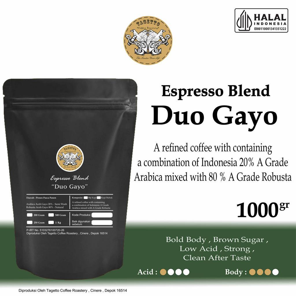 Jual BIJI KOPI ESPRESSO DUO GAYO 1KG | ARABIKA ROBUSTA BLEND | BEAN ...
