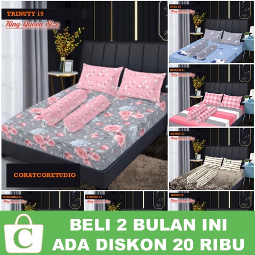 Jual Sprei Seprai Sprey Sepray Minimalis ukuran 180x200 160x200 PINK ...