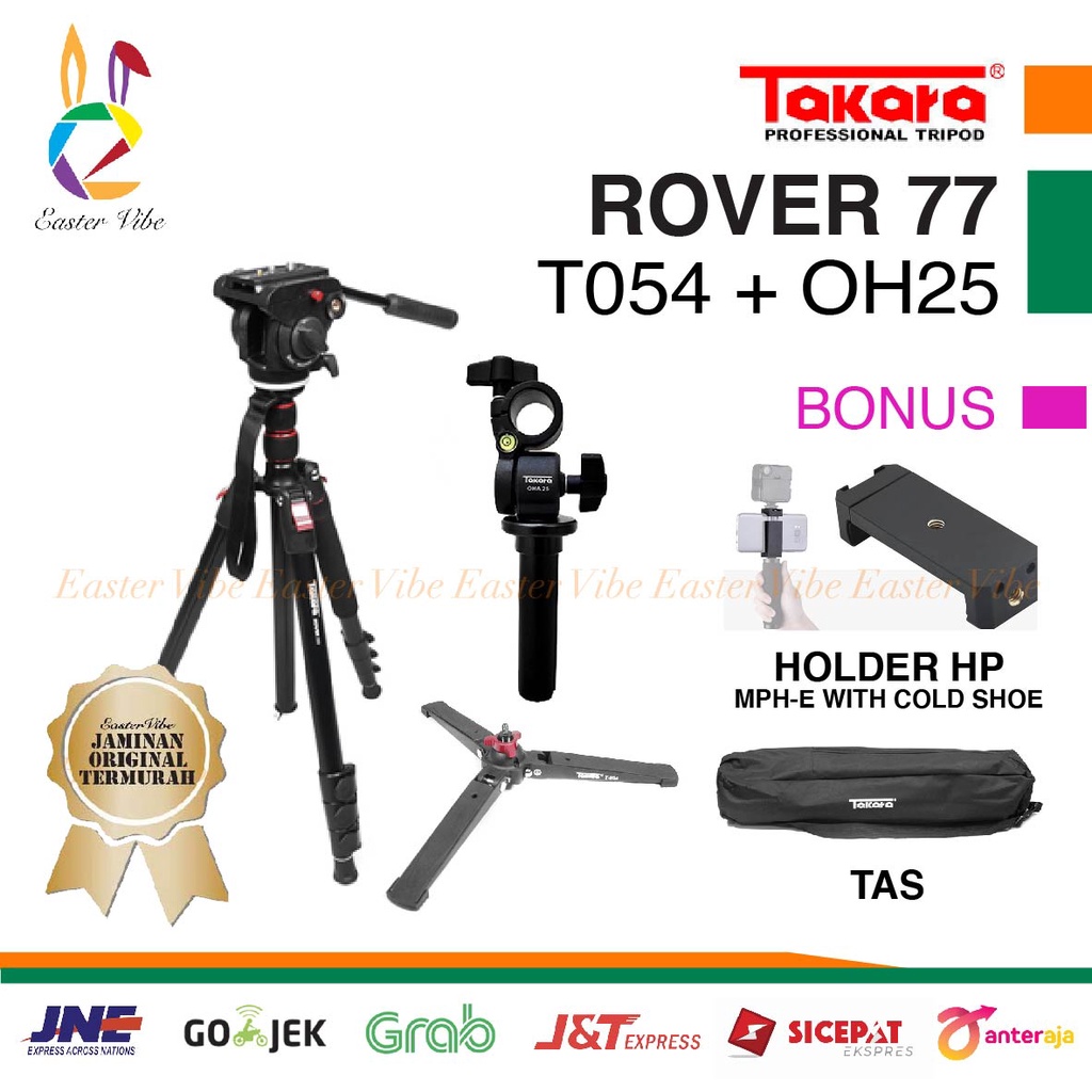 Jual TAKARA ROVER 77 T054 OH25 TRAVELLER TRIPOD MONOPOD KIT | Shopee ...
