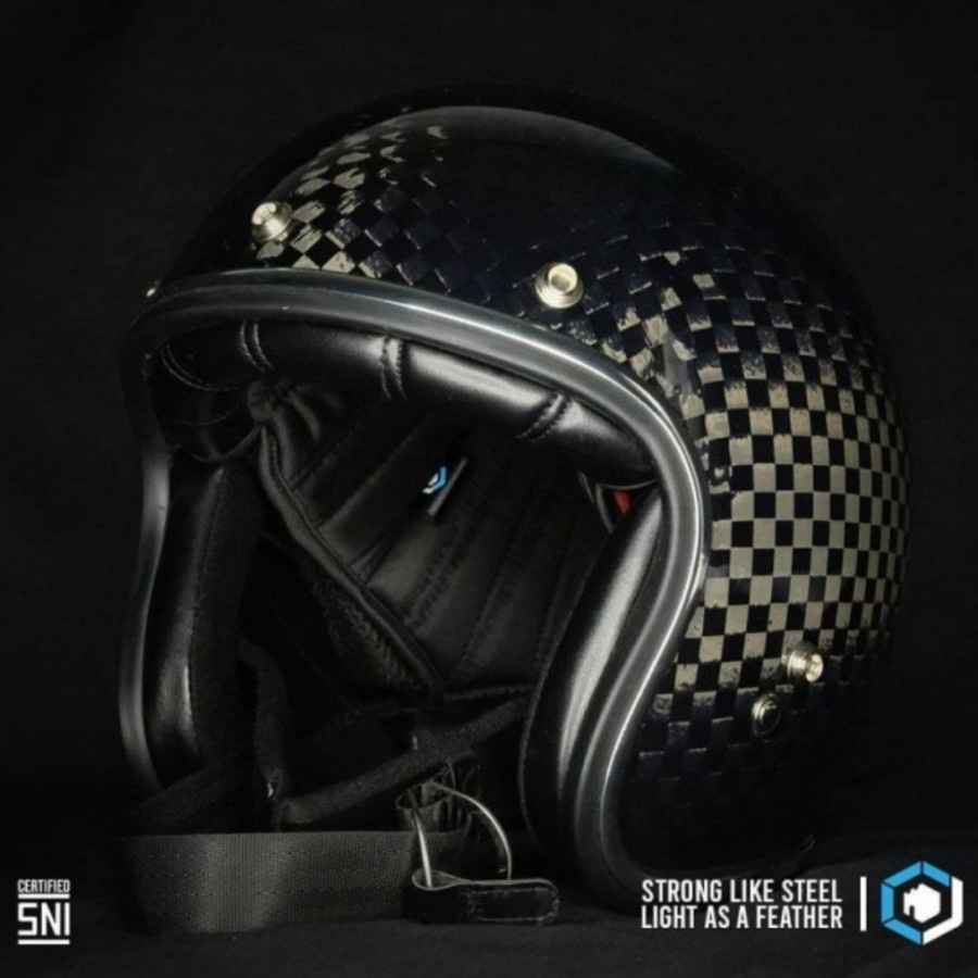 Jual HELM RETRO CARBON SRT500 | HELM RETRO SNI ORIGINAL | JERICH RETRO ...