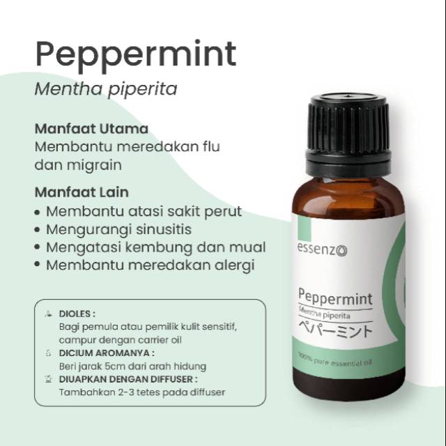 Jual Essenzo pappermint 10ml | Shopee Indonesia