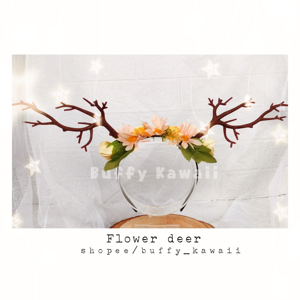 Jual headband chirstmas bando rusa aesthetic flower winter summer ...