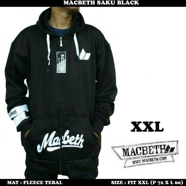 Jual Jaket macbeth jumbo / jaket Macbeth Saku XXL / jaket hoodie big ...