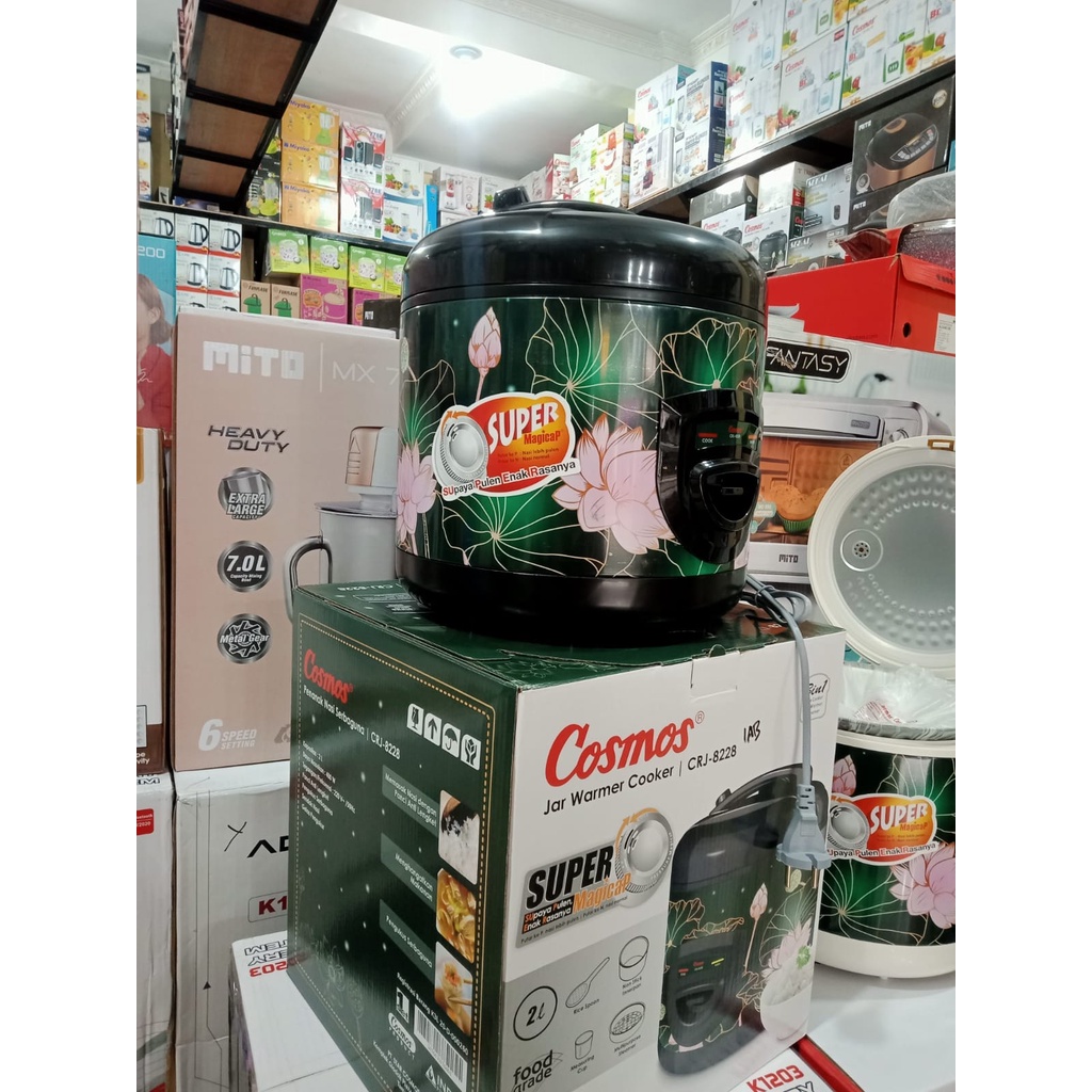 Jual COSMOS Rice Cooker 2 Liter Lotus Series CRJ-8228 | Shopee Indonesia