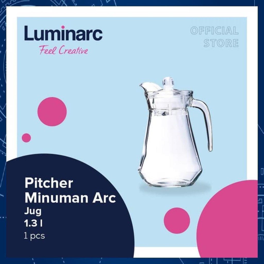 Jual Luminarc Pitcher Minuman Arc - Jug 1.3 L - 1 Pcs | Shopee Indonesia