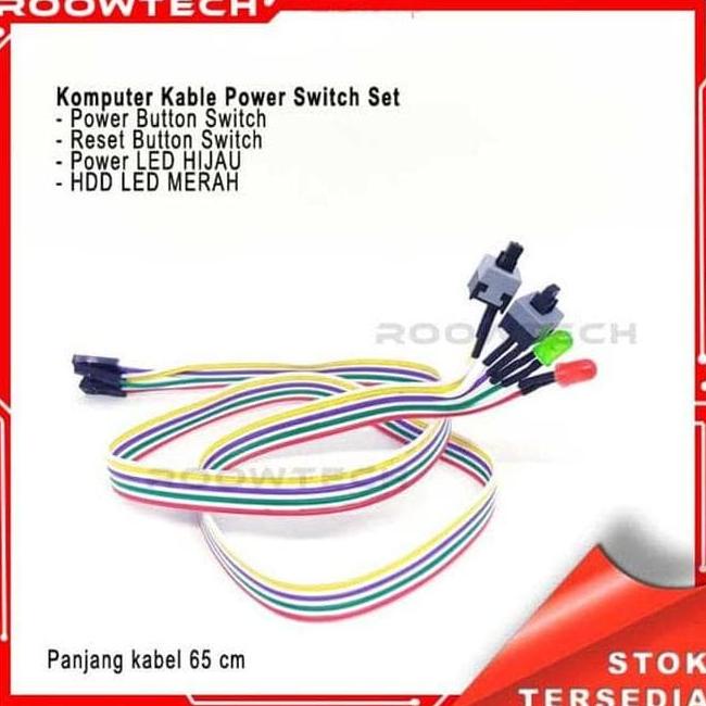 Jual Kabel Tombol Power Switch Front Panel Set 2 Button 2 Led Terjamin ...