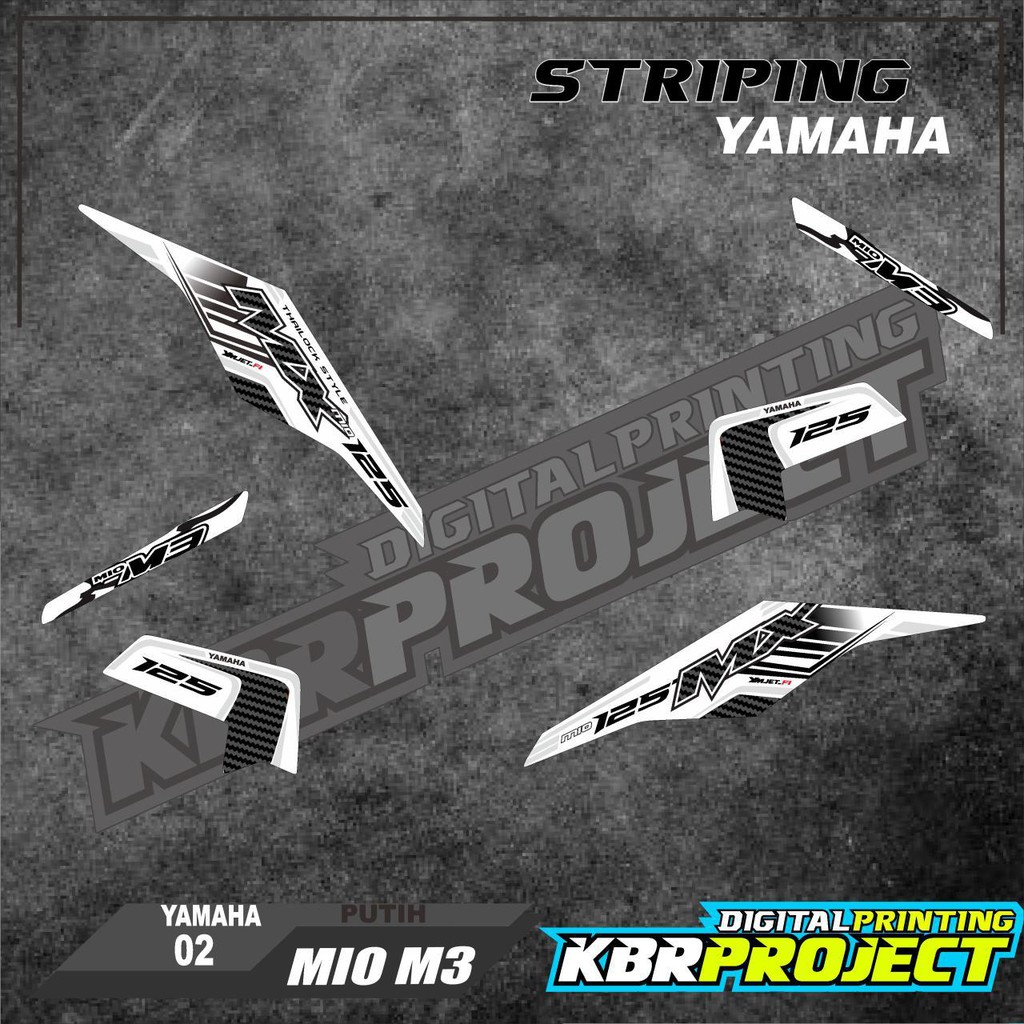 Jual (cod) Mio M3 Z Sticker Striping variasi list Stiker Motor yamaha ...