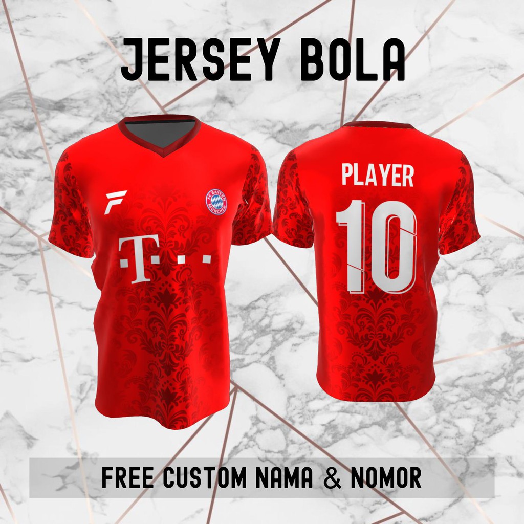Jual Jersey Batik Bayern Munchen Klub Bola Baju Kaos Custom Nama dan ...